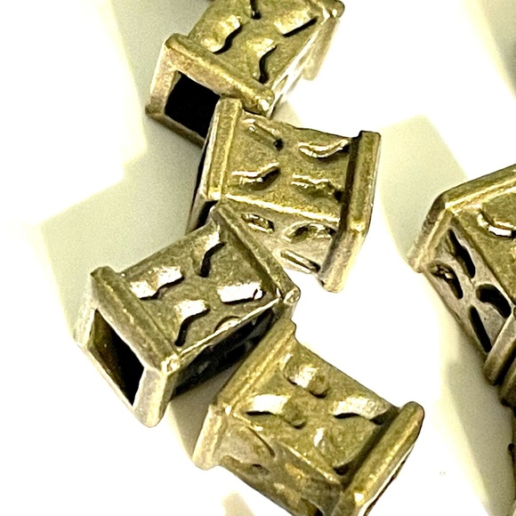 Jewelry | Lot Of 32 Bronze Column Beads | Poshmark